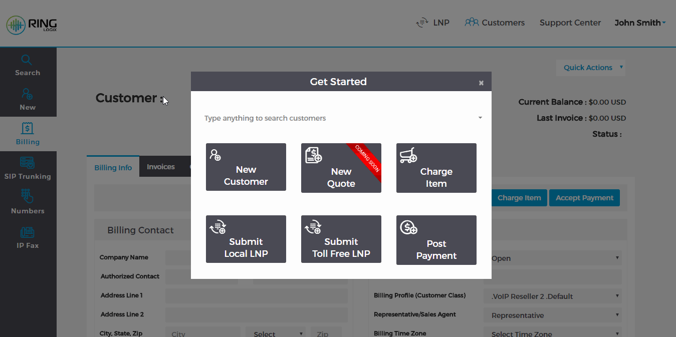 Creating a New Hosted PBX Customer with RingLogix